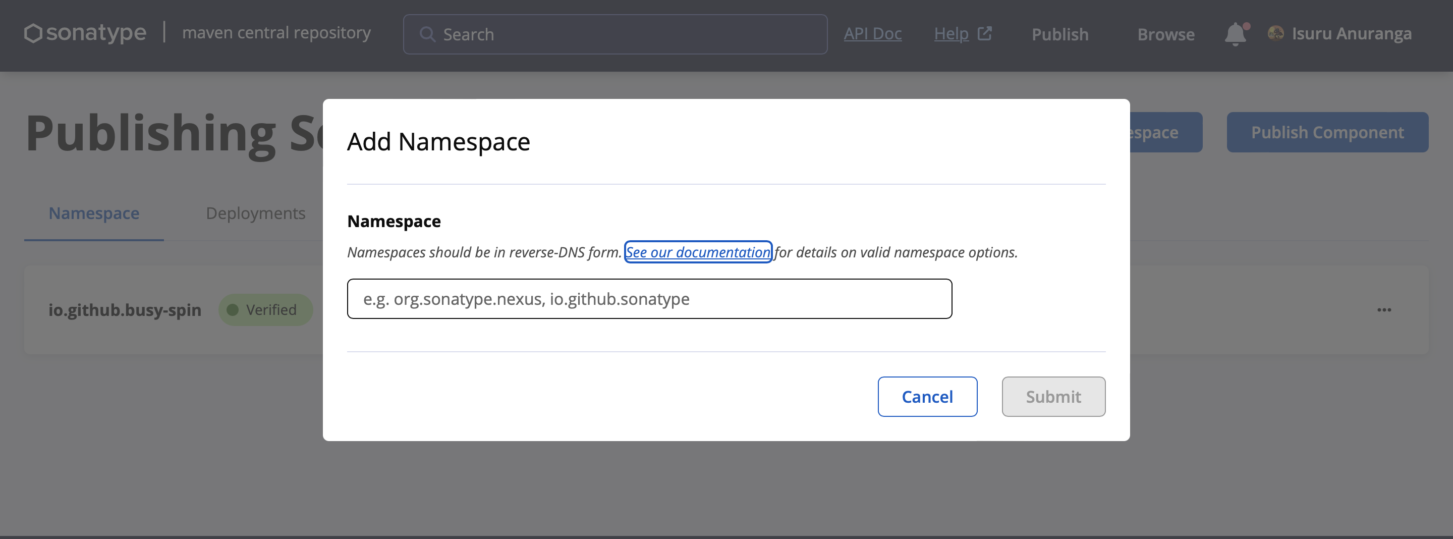 Publishing java libraries to Sonatype | busy-spin